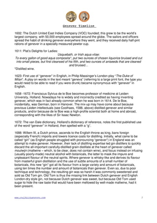 Genever Timeline 2019 | PDF | Alcoholic Beverages | Food & Drink