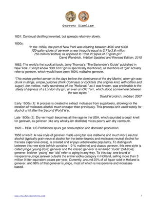 Genever Timeline 2019 | PDF | Alcoholic Beverages | Food & Drink