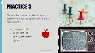 Word Stress Lesson | PPTX