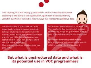 VOC & Unstructured Data | PPT