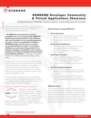 GENBAND GENFuzion datasheet | PDF | Computer Software and Applications ...