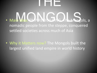 AP World: Mongols (12:2) + Mongol Reading Resources | PPT