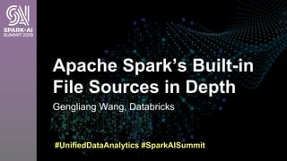 Apache Spark's Built-in File Sources in Depth | PDF