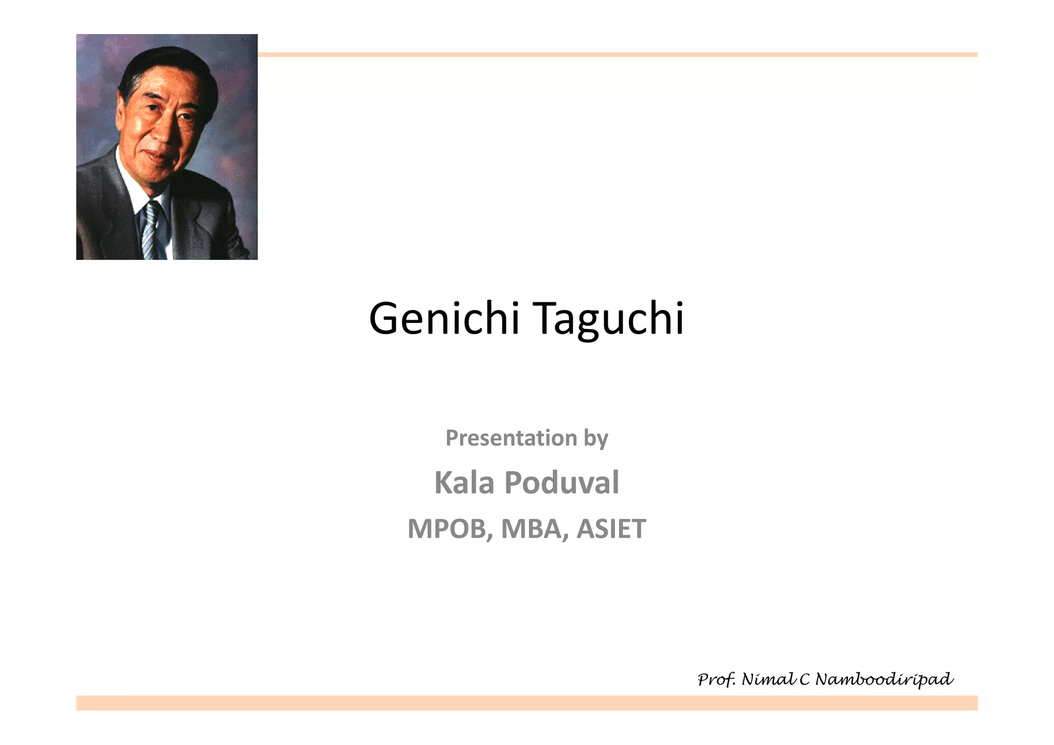 Genichi Taguchi | PDF