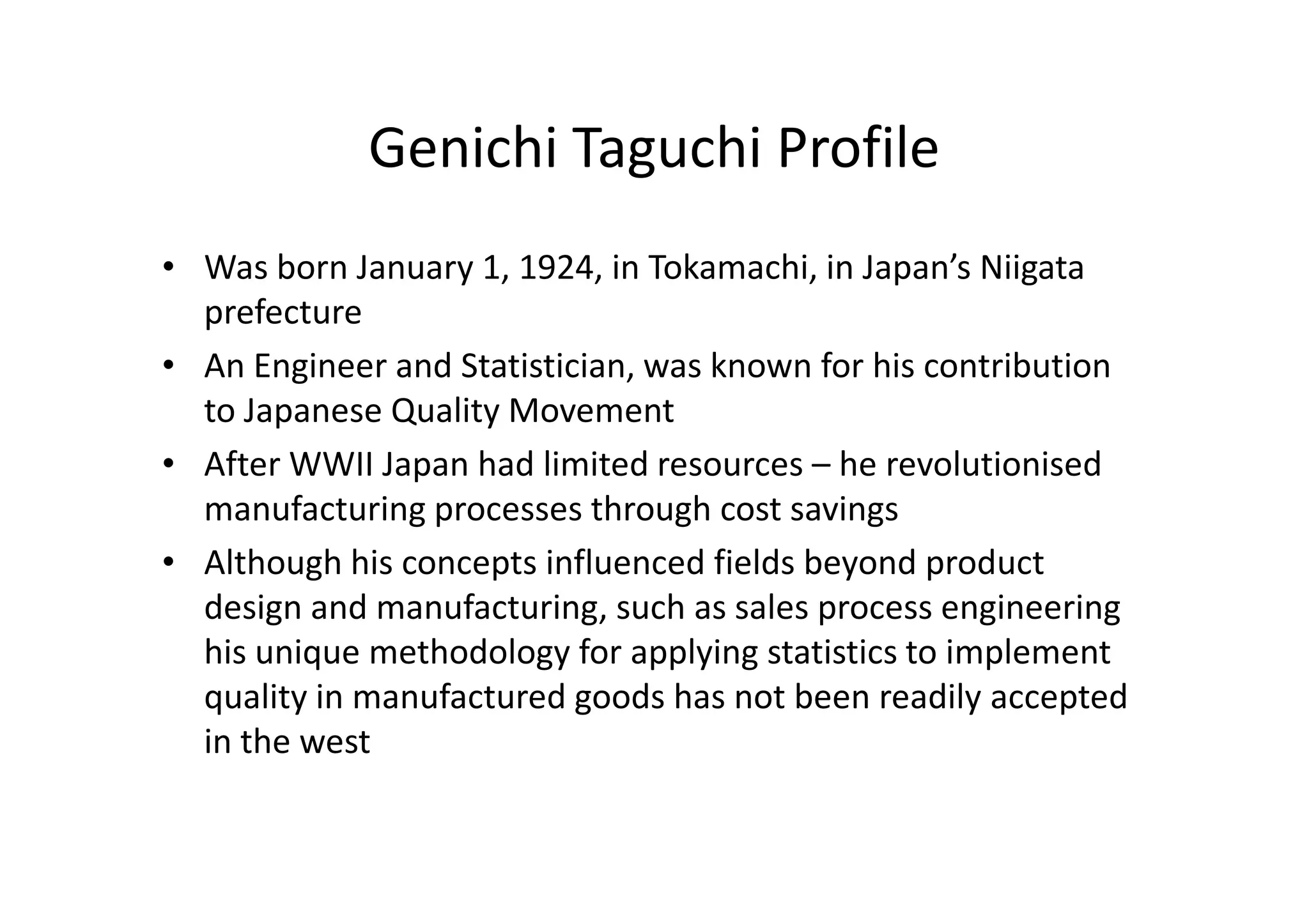 Genichi Taguchi | PDF