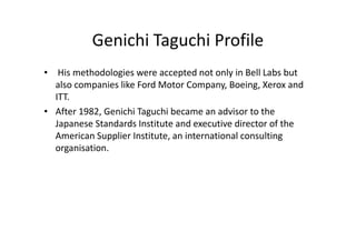 Genichi Taguchi | PDF