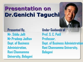 Genichi Taguchi and his CONTRIBUTIONS to Quality. | PPT