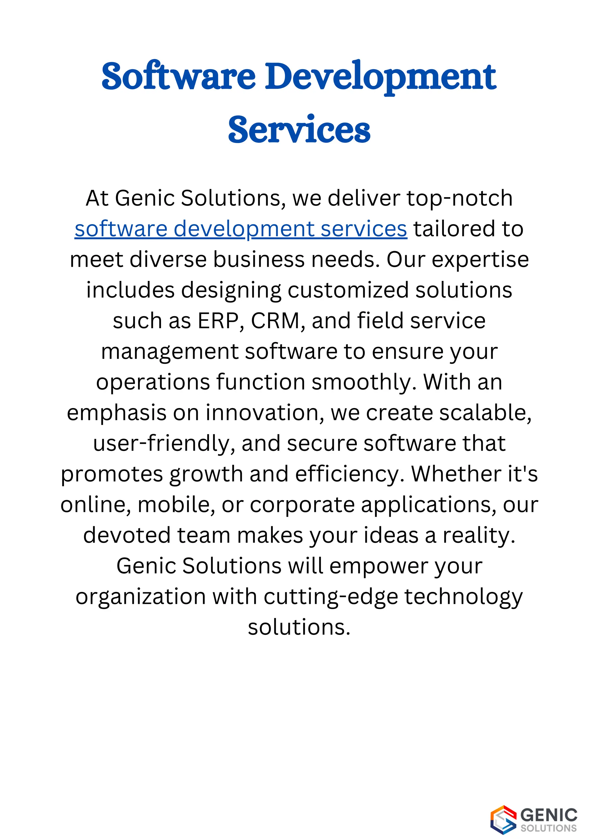 Customized Software Development Services to Empower Your Business ...