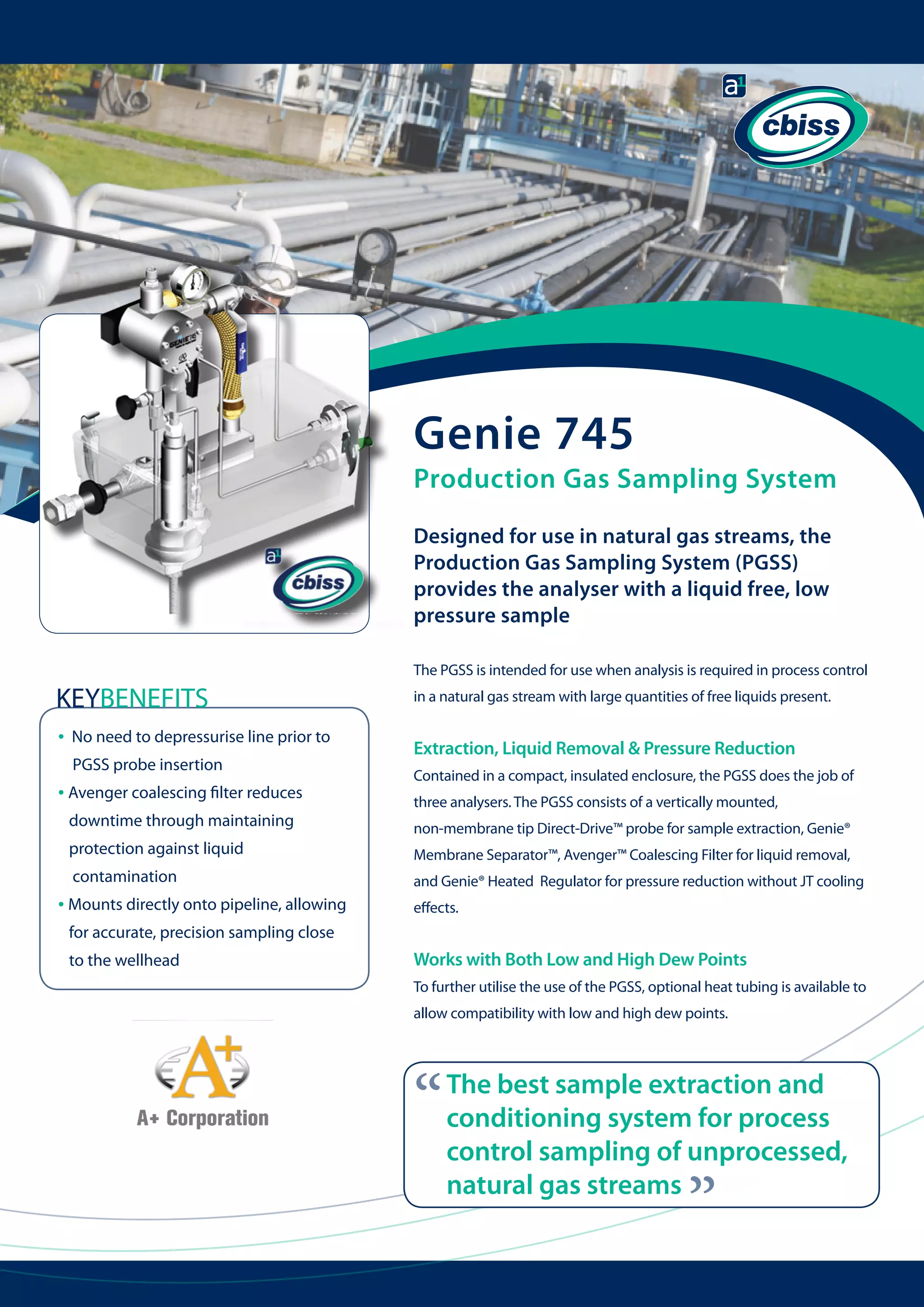 Genie 745 production gas sampling system datasheet | PDF