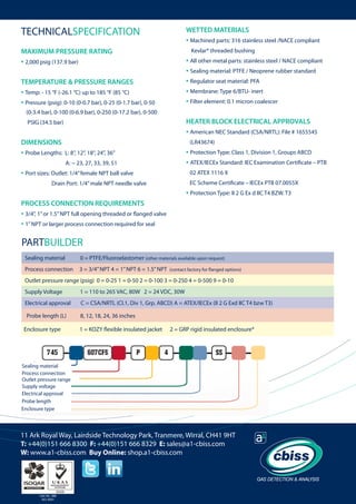 Genie 745 production gas sampling system datasheet | PDF