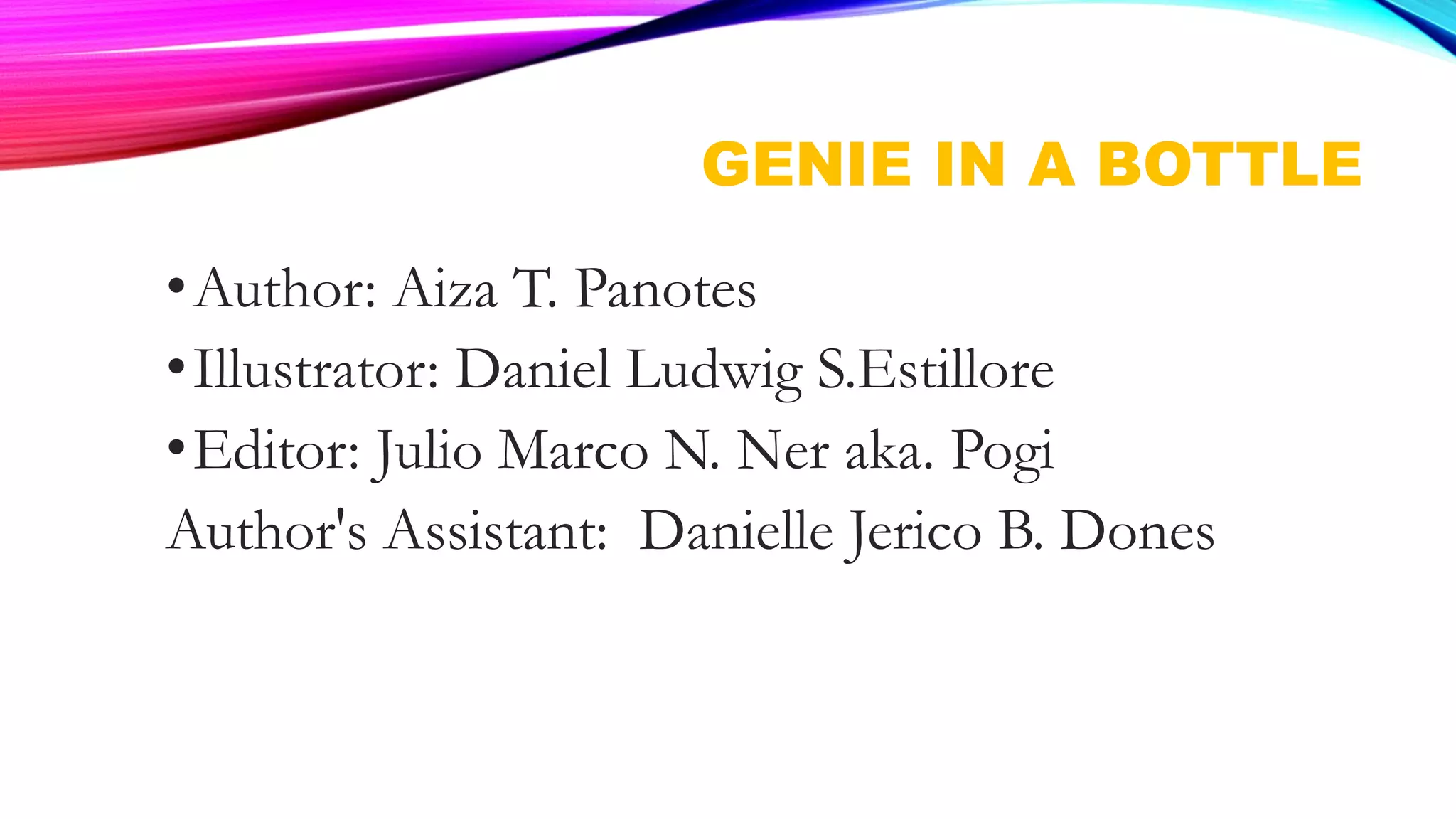 Genie in the bottle (1) | PPT