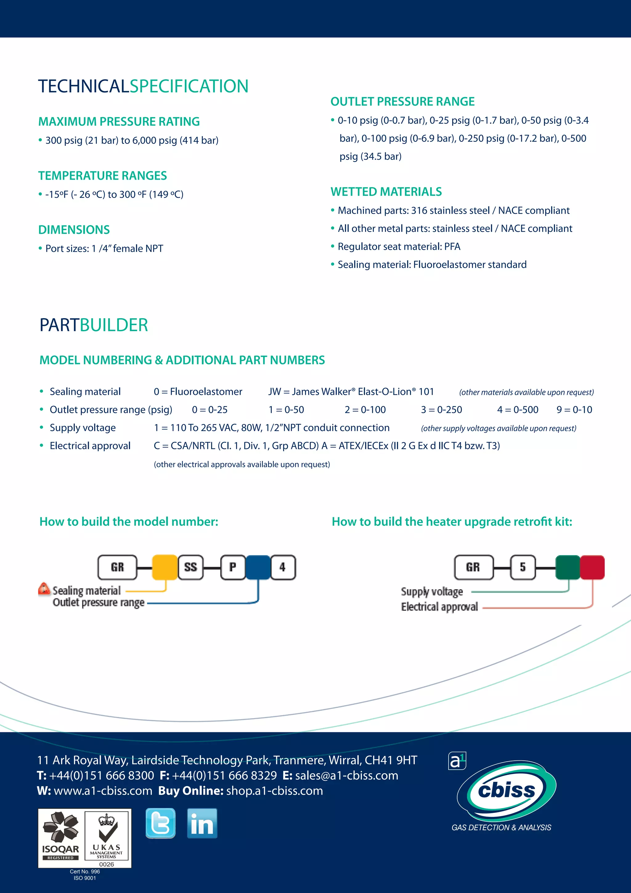 Genie jtr joule thomson regulator datasheet | PDF