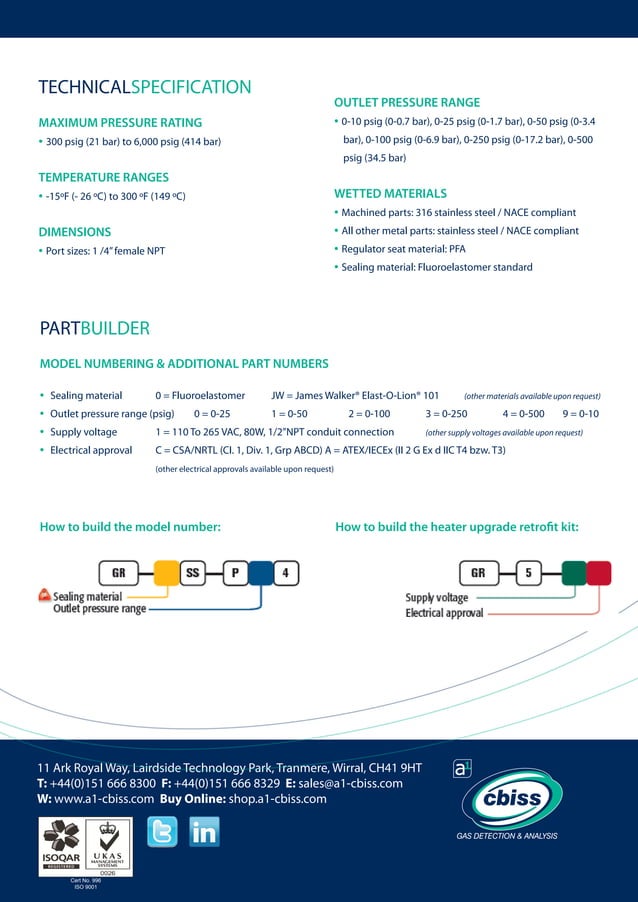 Genie jtr joule thomson regulator datasheet | PDF
