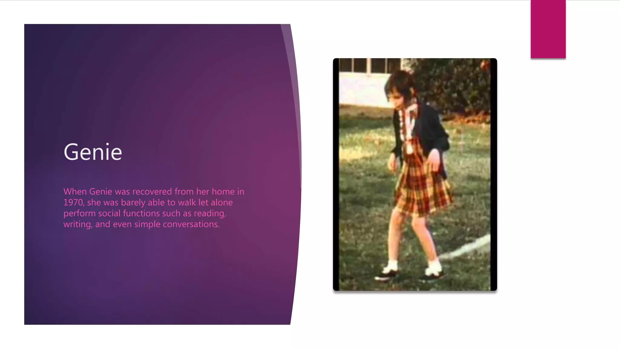 Genie (The Secret of the Wild Child). | PPTX