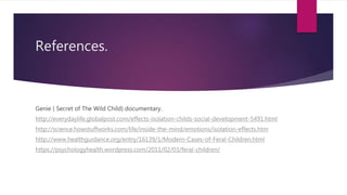 Genie (The Secret of the Wild Child). | PPTX