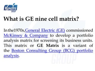 Ge nine(9) cell matrix | PPT