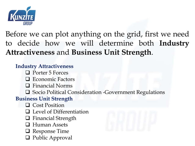 Ge nine(9) cell matrix | PPT | Business Accounting & Finance | Business