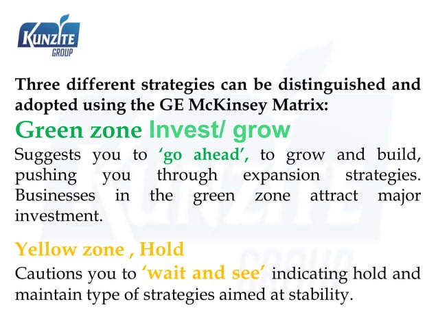 Ge nine(9) cell matrix | PPT | Business Accounting & Finance | Business