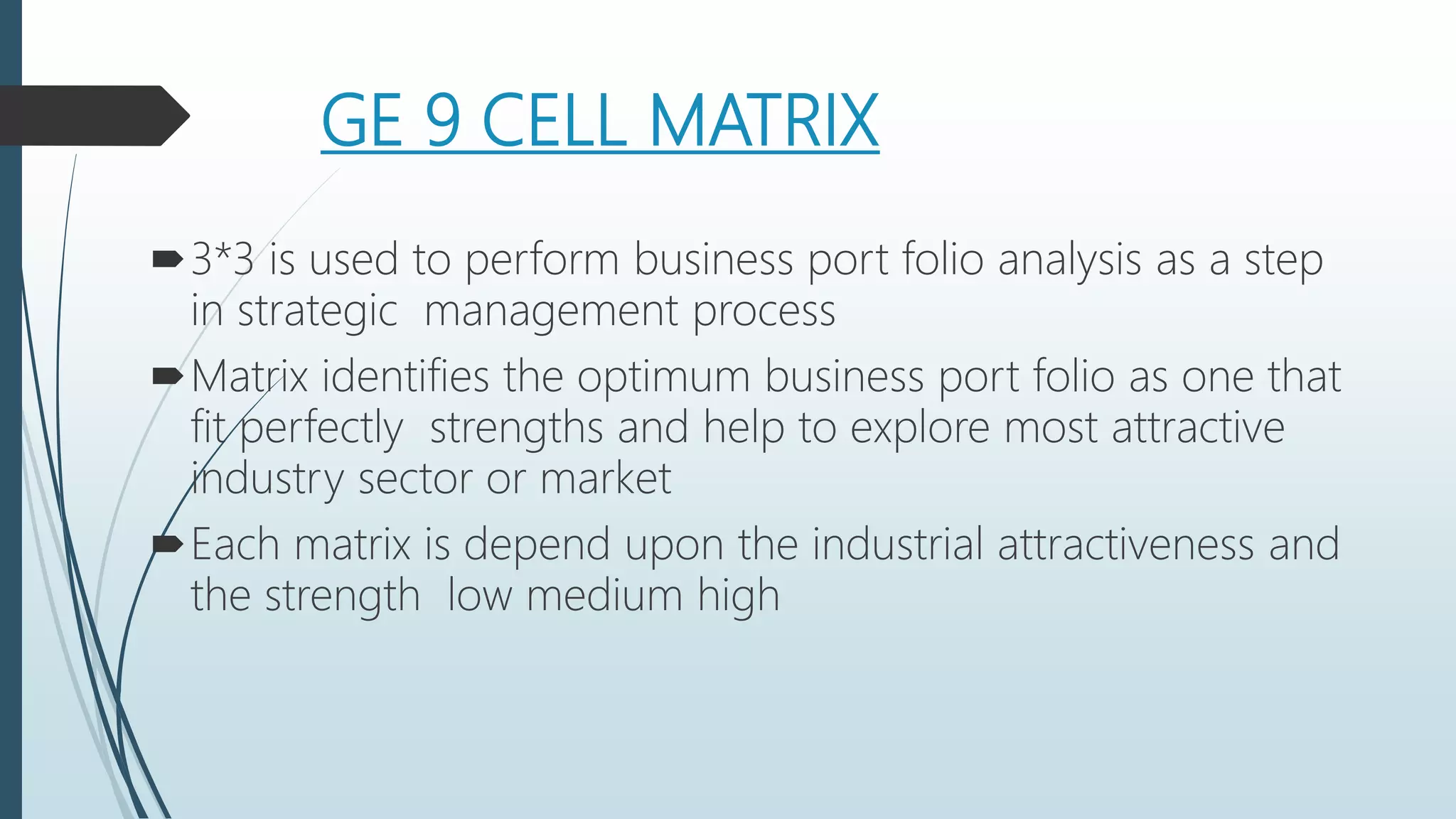 Ge nine cell matrix | PPTX