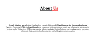 BIM Modelling Service Provider in Canada | PPTX