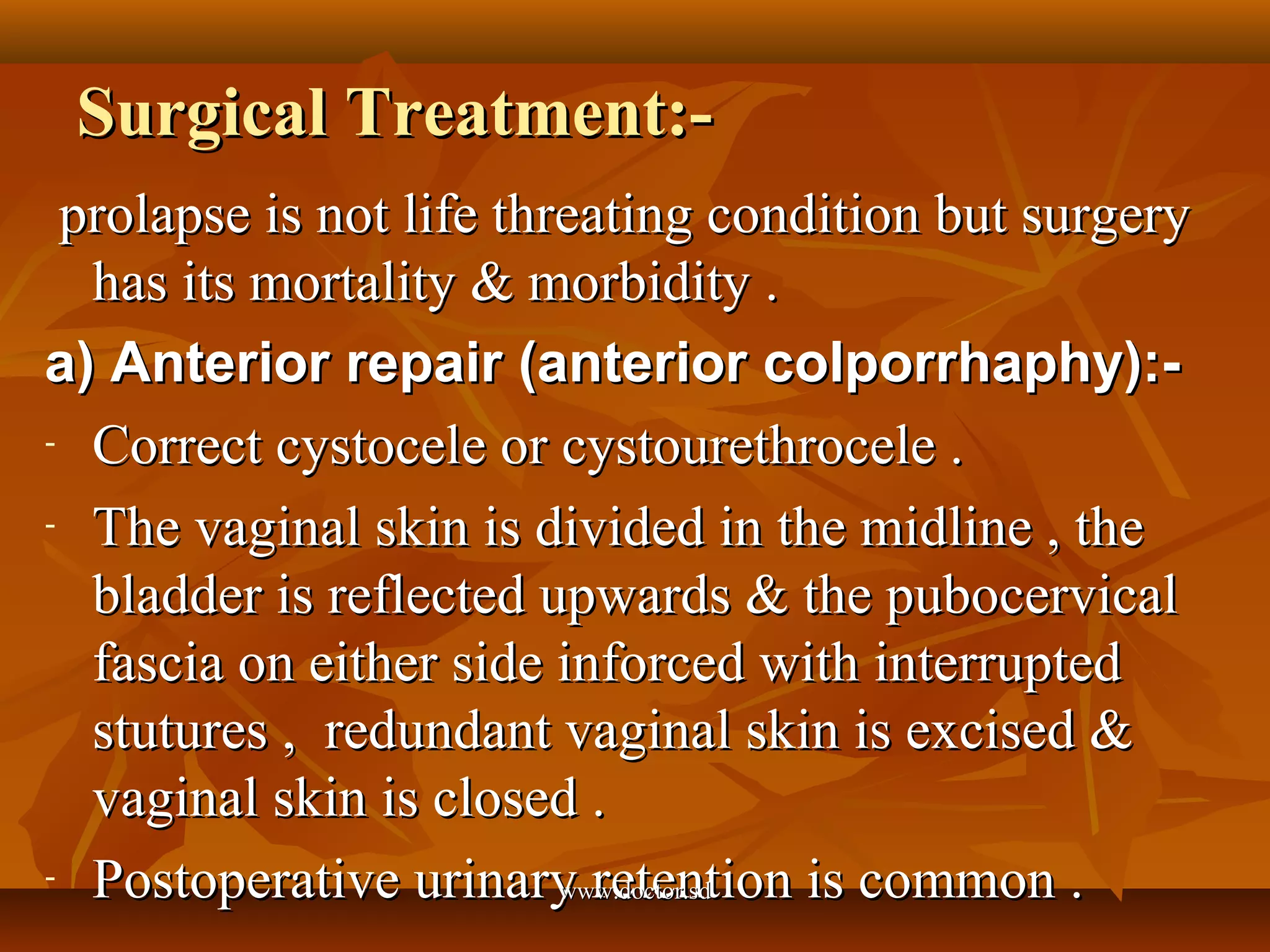 Genital Prolapse | PPT
