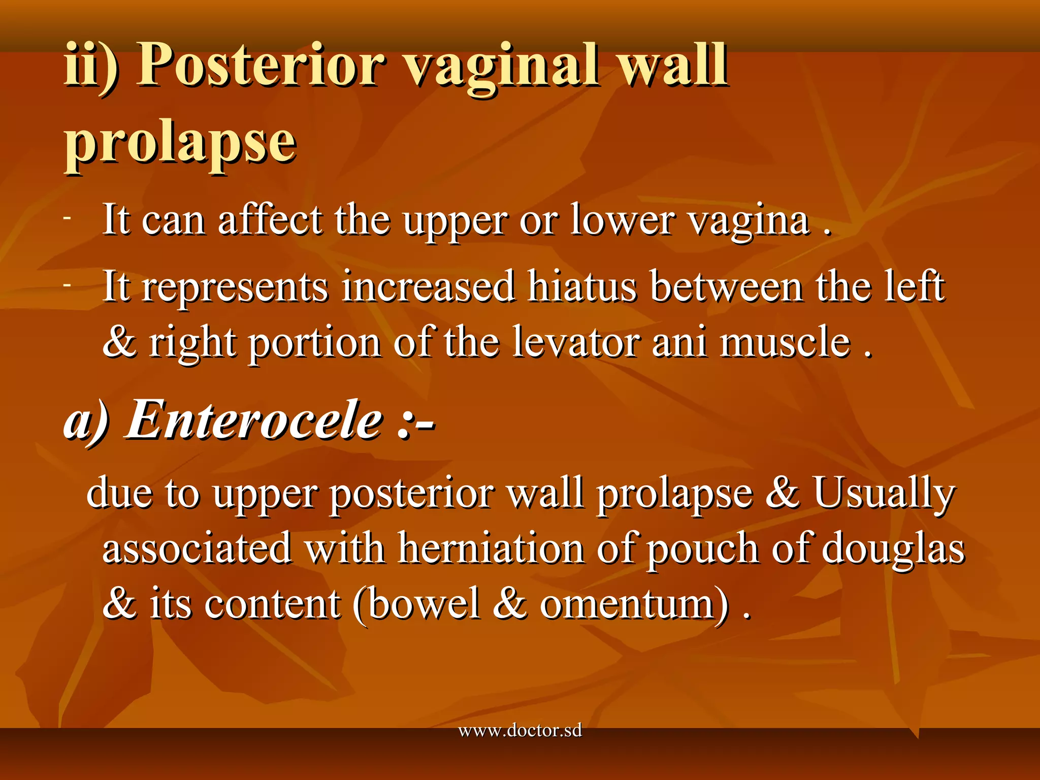 Genital Prolapse | PPT