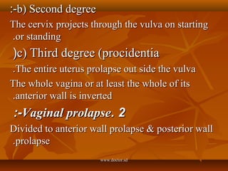 Genital Prolapse | PPT