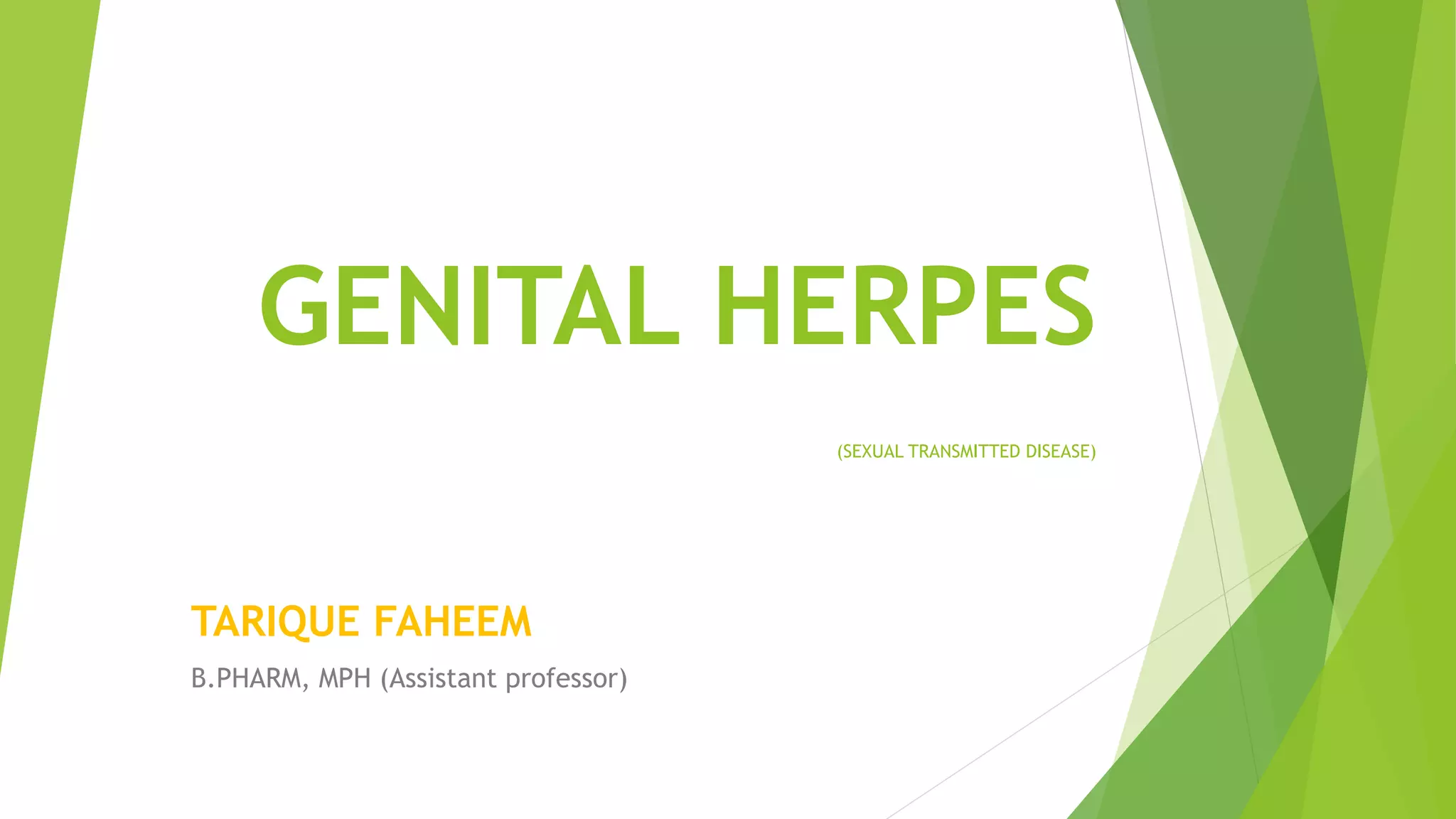 Genital herpes | PPTX