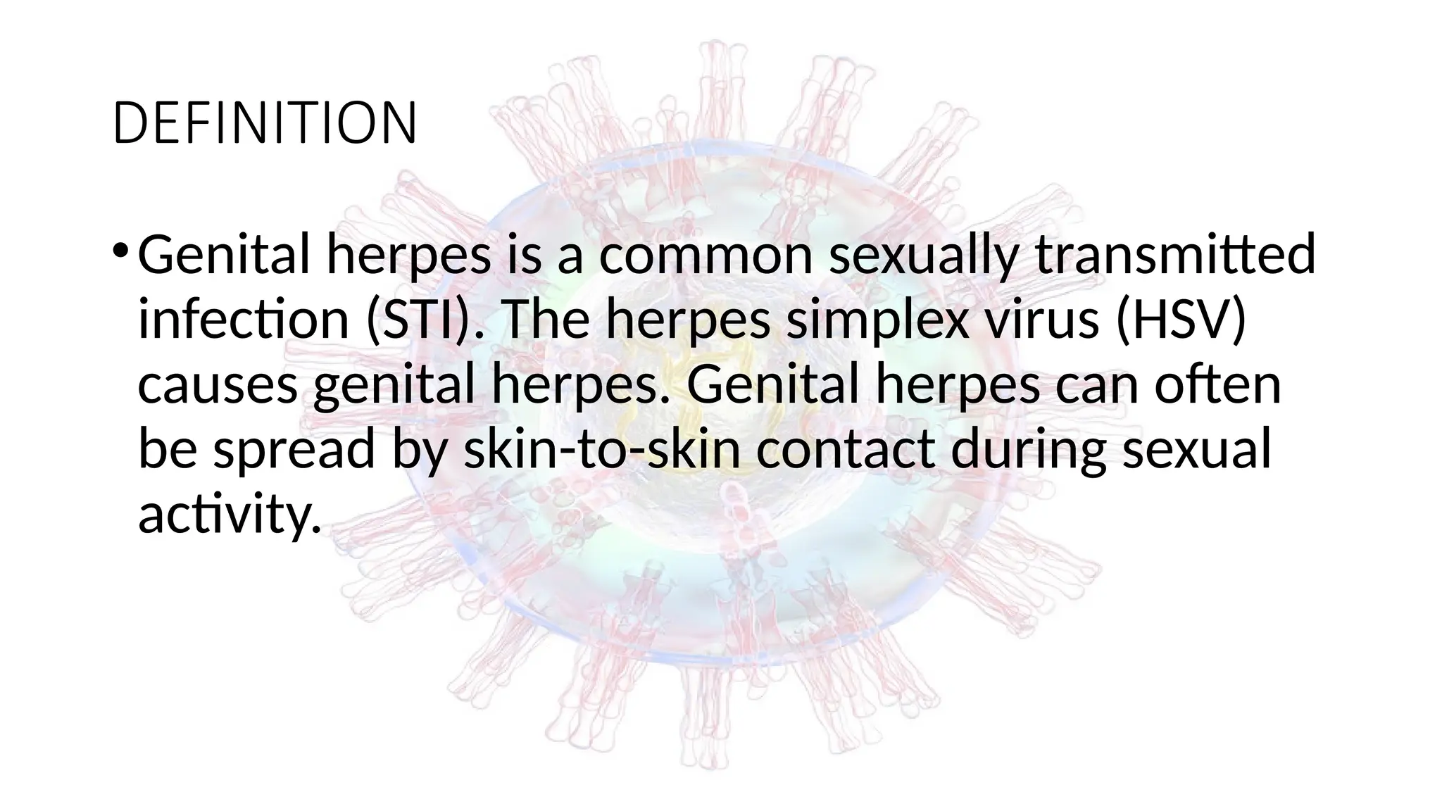 GENITAL HERPES.pptx STD , MEDICAL AND SURGICAL II | PPT