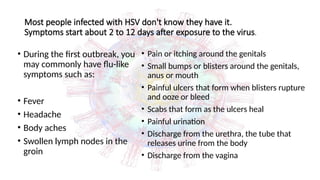 GENITAL HERPES.pptx STD , MEDICAL AND SURGICAL II | PPTX | Infectious ...