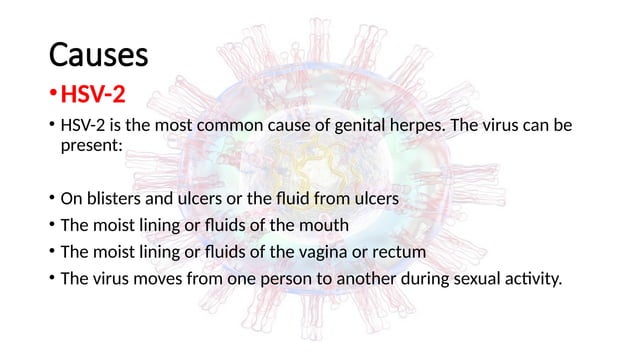 GENITAL HERPES.pptx STD , MEDICAL AND SURGICAL II | PPTX | Infectious Diseases | Diseases and ...