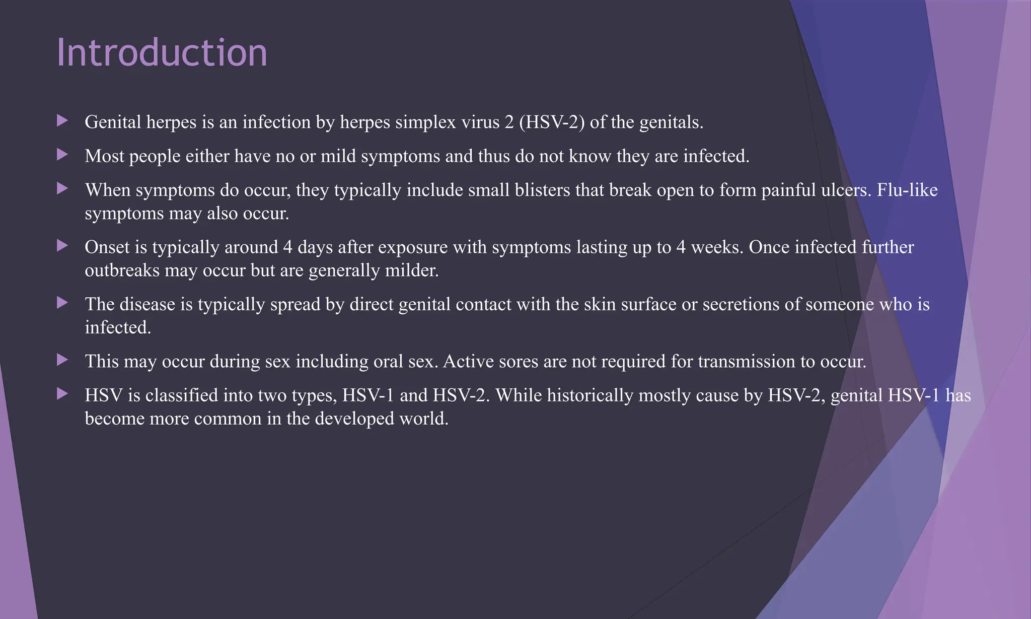 Genital herpes notes for all types of medical field students by Sanju ...