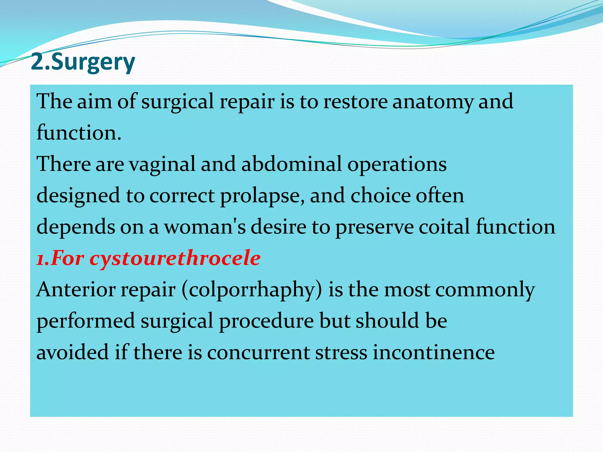 Gynecology 5th year, 4th lecture (Dr. Sallama Kamil) | PPTX