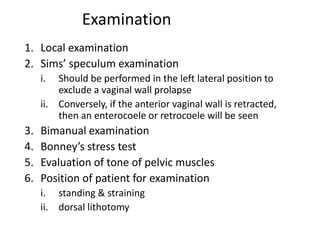 Genital prolapse | PPTX