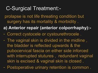 Genital prolapse by daniel rawand | PPT