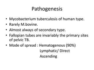 Genital Tuberculosis- Newer trends in the diagnostic modalities | PPT