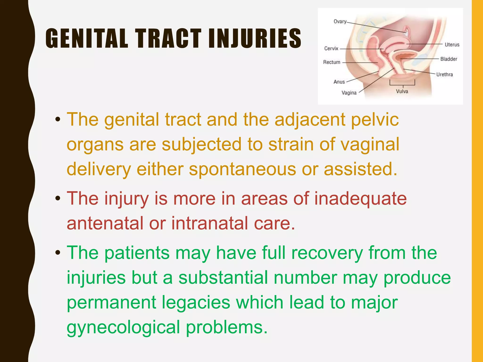 Genital tract injuries1 | PPTX