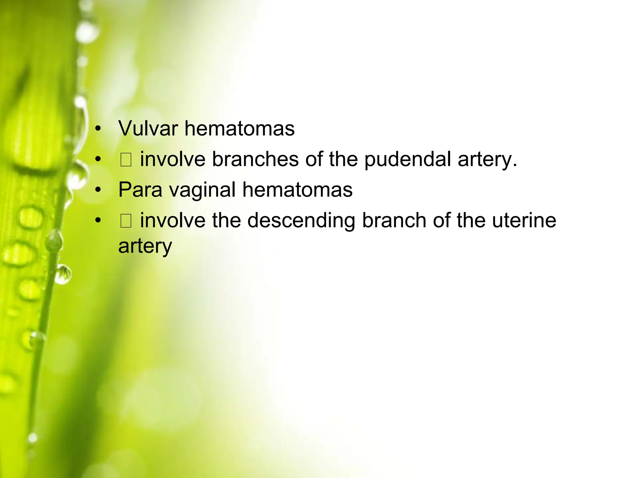 condition on injury of female genital tract PPT.PTX