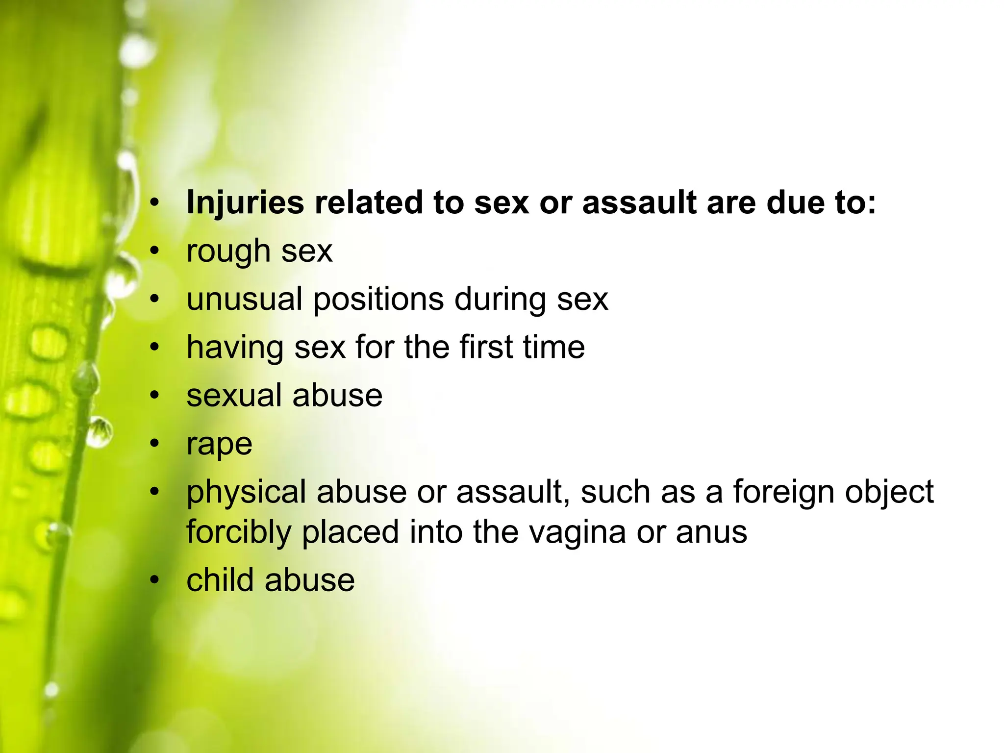 condition on injury of female genital tract PPT.PTX