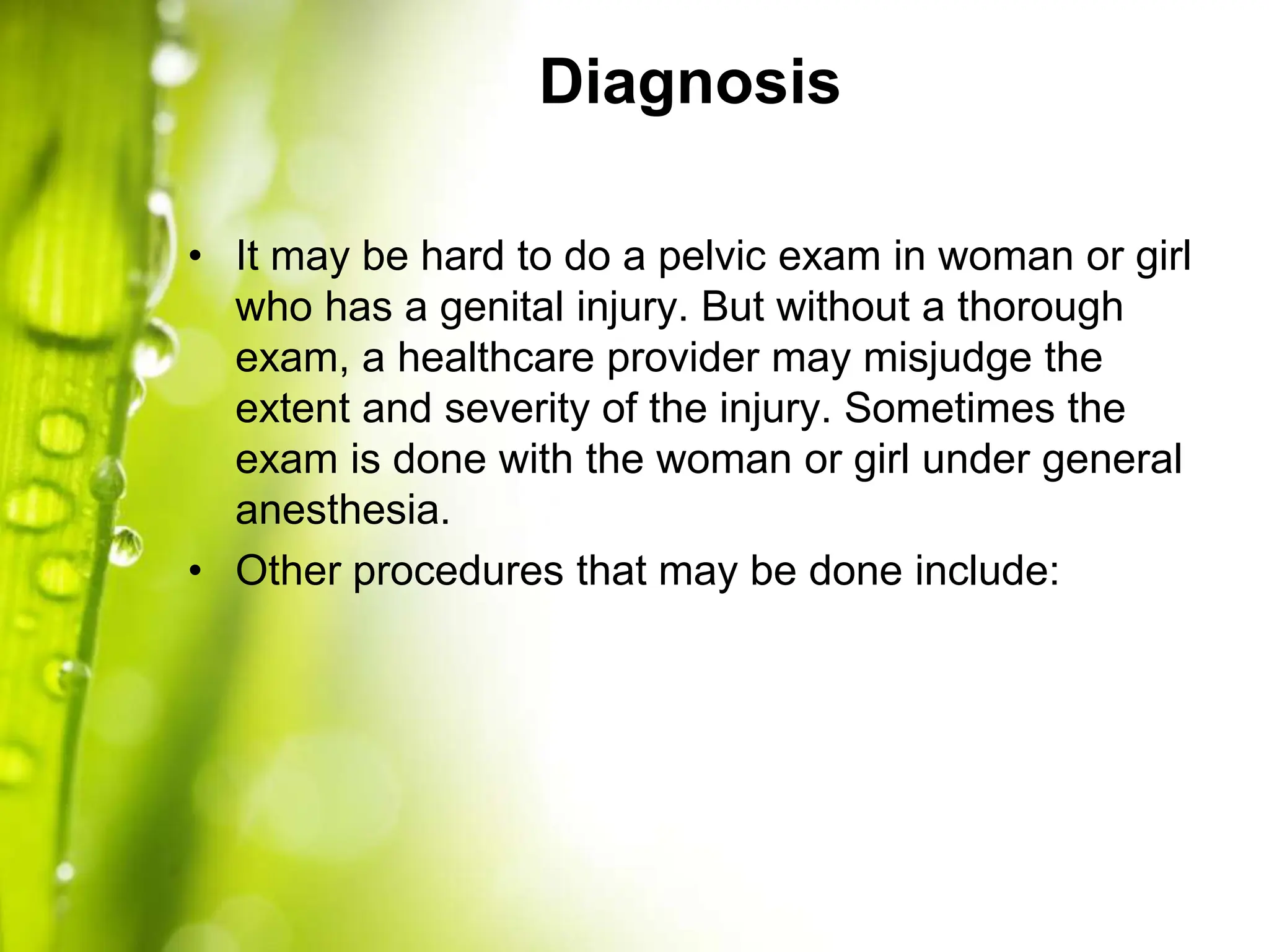 condition on injury of female genital tract PPT.PTX