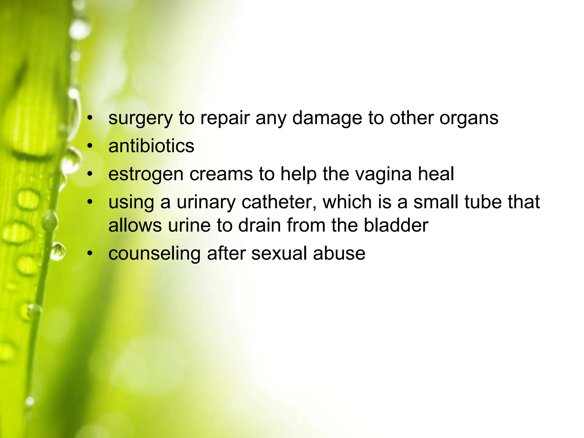 condition on injury of female genital tract PPT.PTX