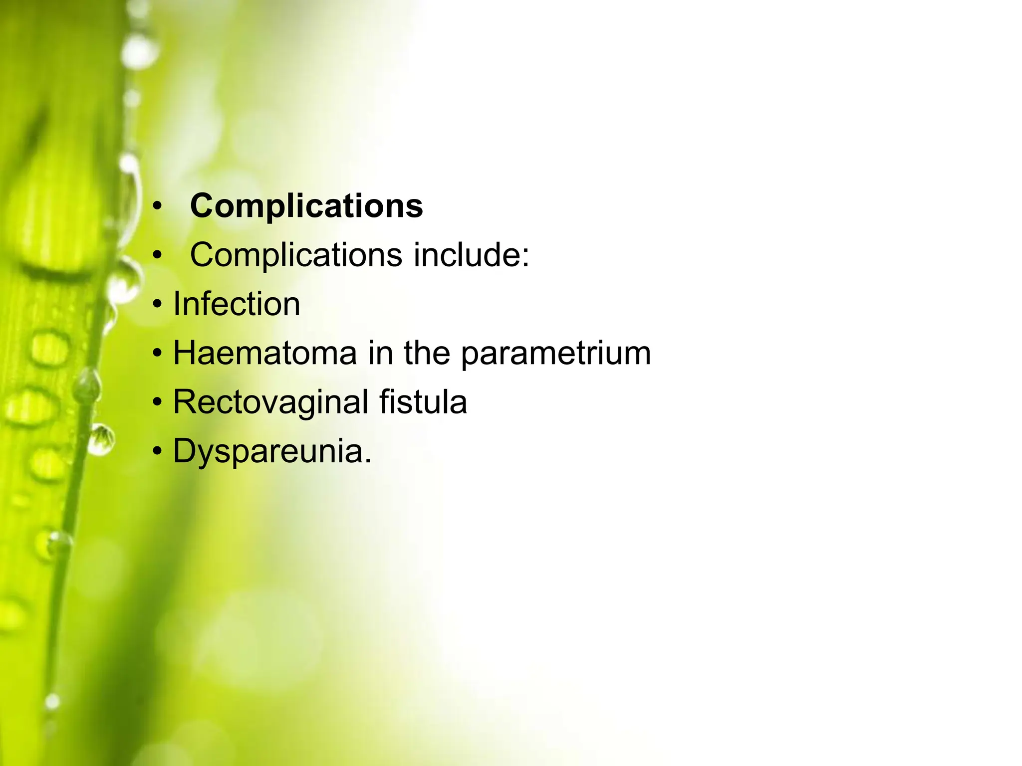 condition on injury of female genital tract PPT.PTX