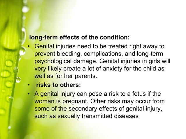 condition on injury of female genital tract PPT.PTX