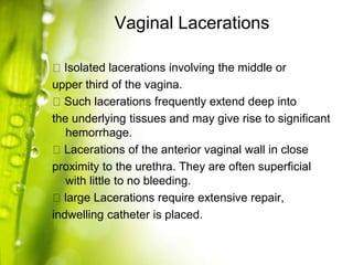 condition on injury of female genital tract PPT.PTX