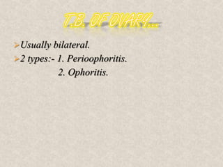 Genital tuberclosis | PPTX