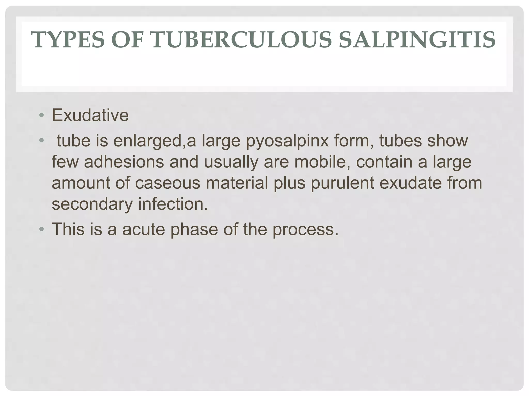 Genital tuberclosis and infertilty | PPT