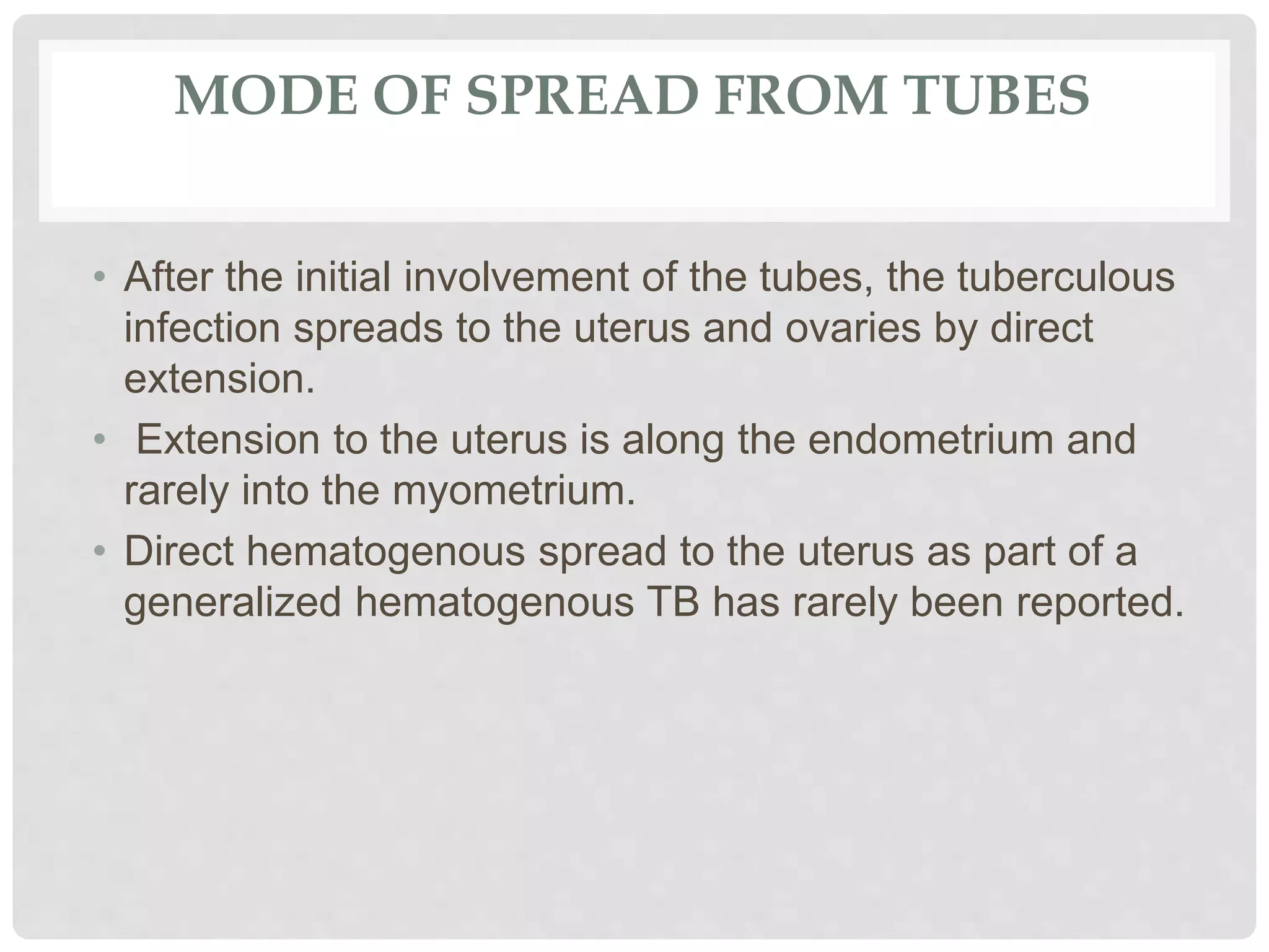 Genital tuberclosis and infertilty | PPT
