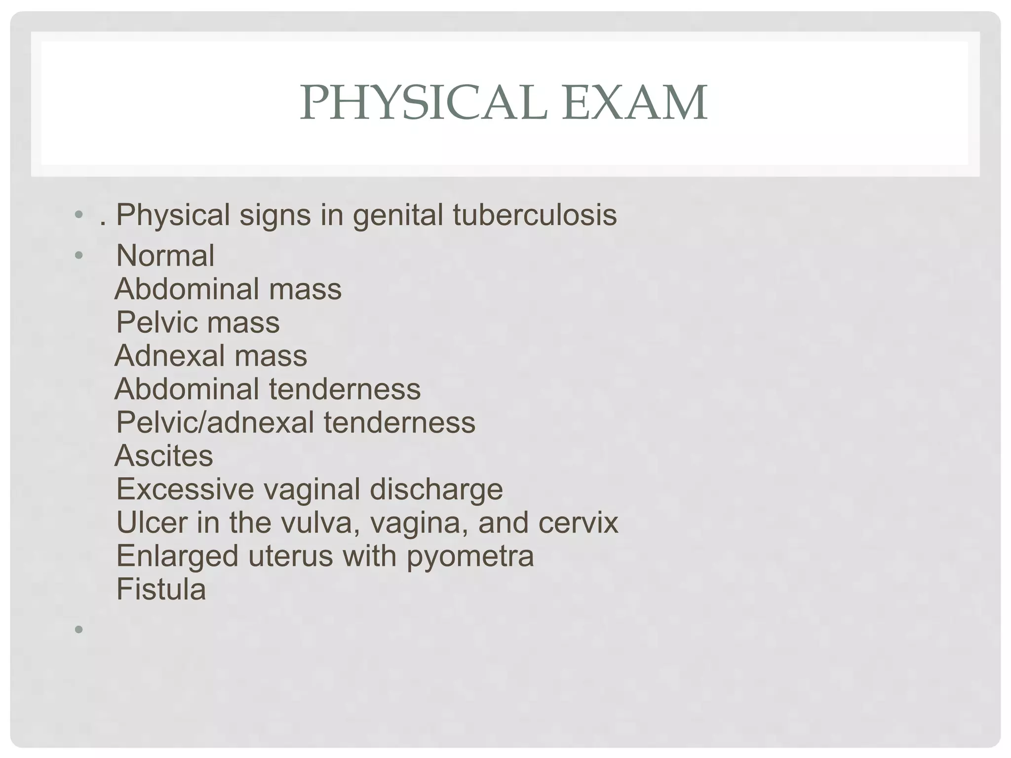Genital tuberclosis and infertilty | PPT