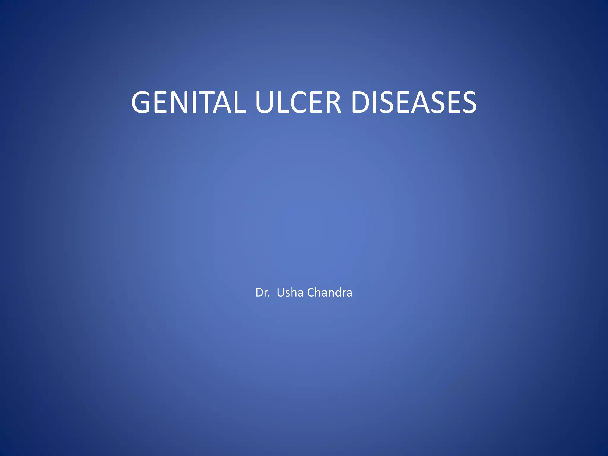 Genital Ulcer Disease Ppt
