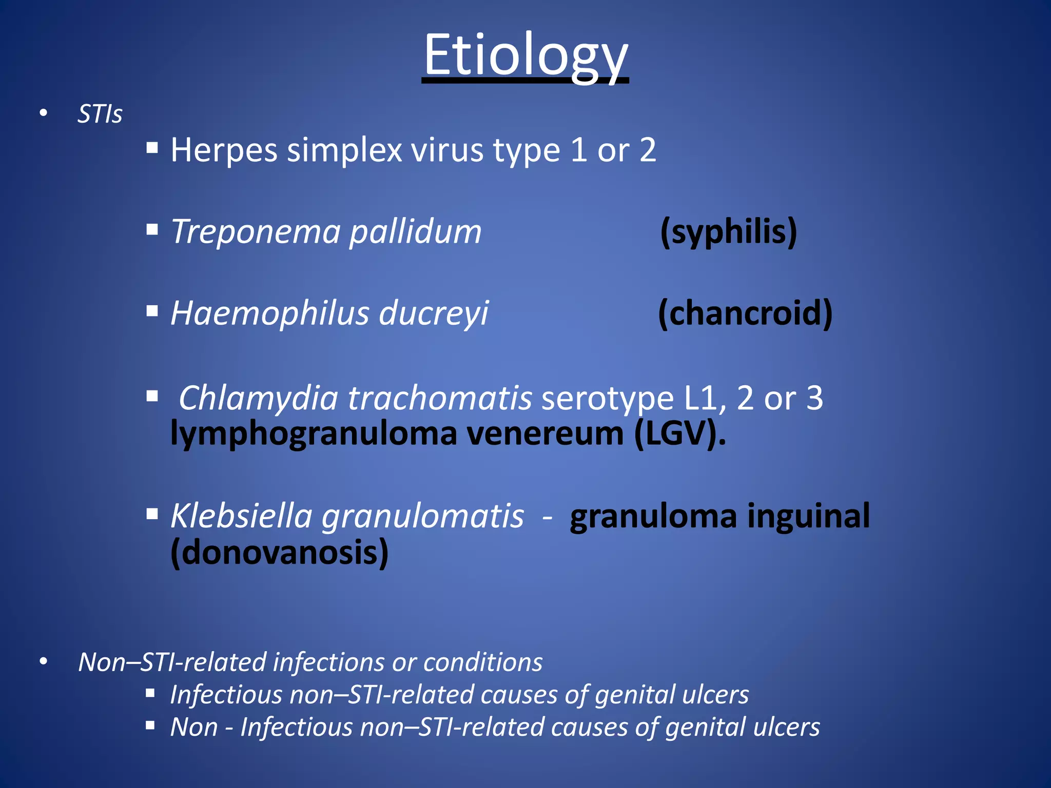 Genital Ulcer Disease Ppt